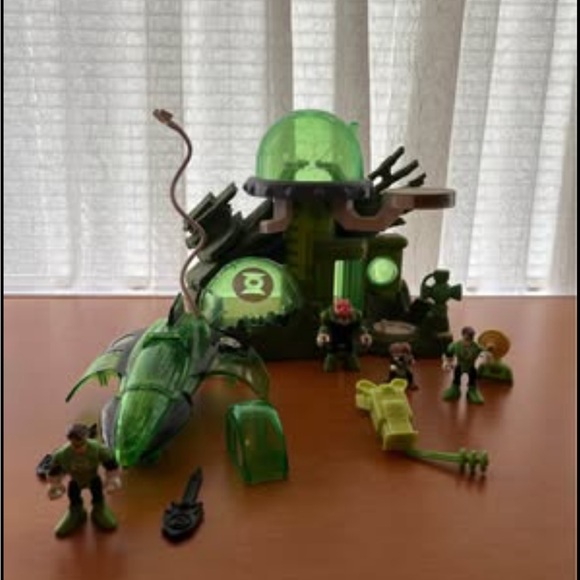Fisher-Price | Toys | Dc Imaginext Green Lantern Planet Playset And Jet ...